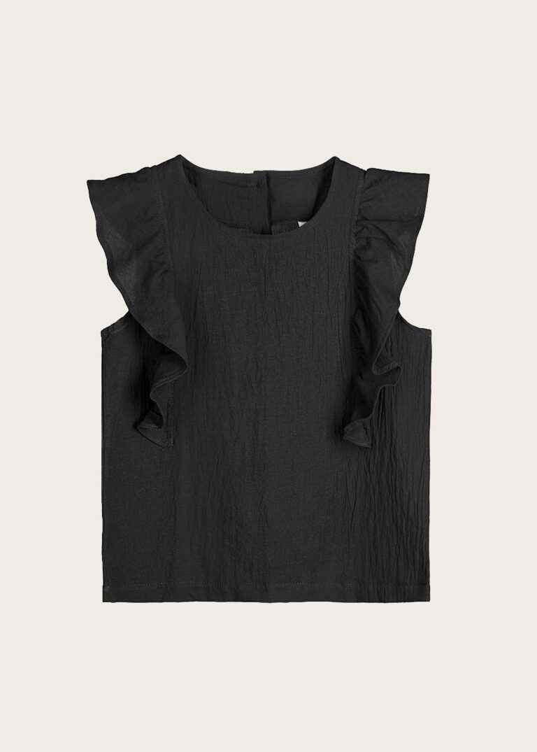 Noir ruffle top - Kids on the Moon